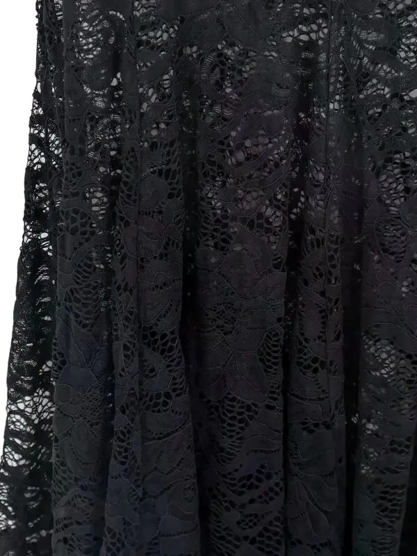 ACTUALEE Lace Panelling Flared Maxi Skirt