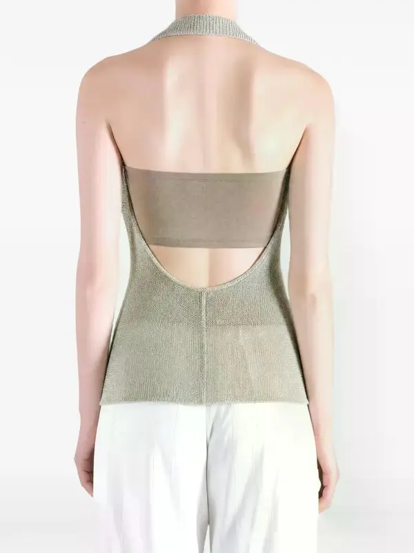 YANGKEHAN Cowl Neck Halterneck Top