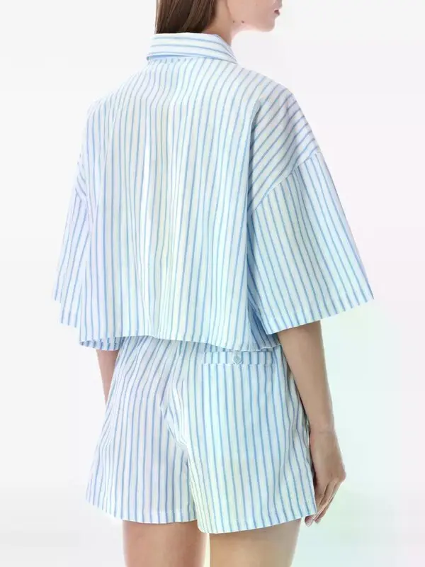Nike Poplin Striped Cropped Shirt