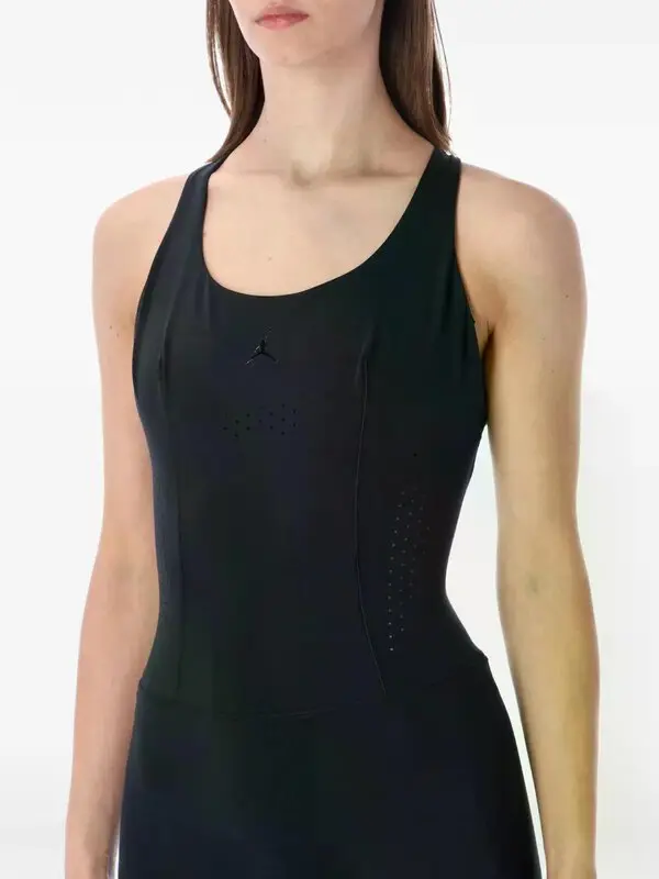 JORDAN Perforated Crossover-strap Jumpsuit