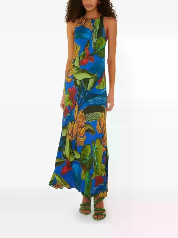Farm Rio Sleeveless Maxi Dress - Blue
