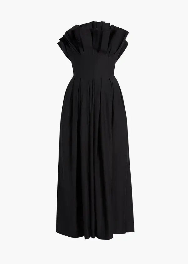 Khaite Claude Strapless Organza Dress - Black