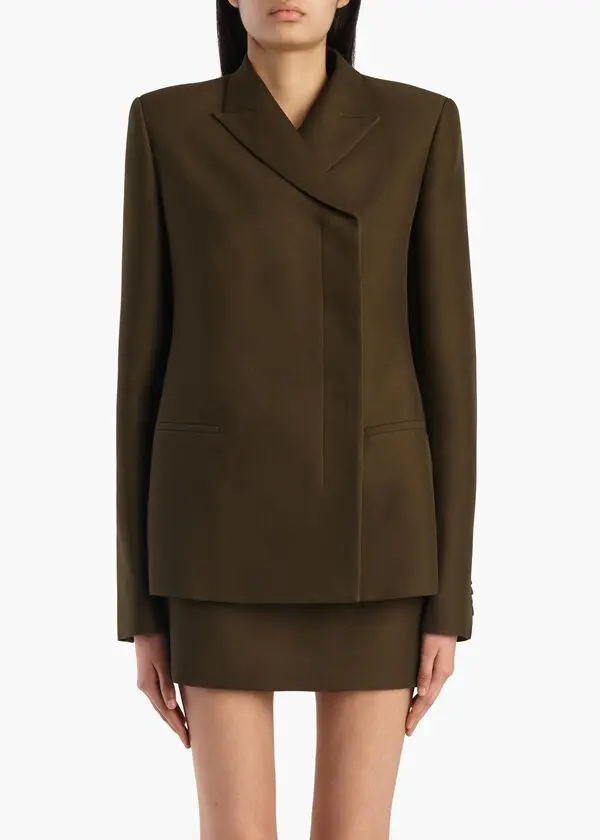 Khaite Silvannah Jacket - Dark Olive