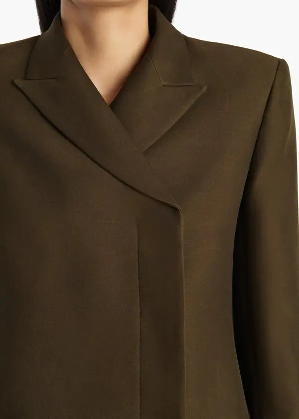 Khaite Silvannah Jacket - Dark Olive