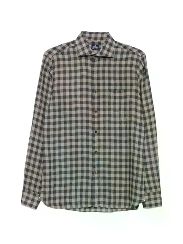 TRUZZI Gingham-check Long-sleeve Shirt