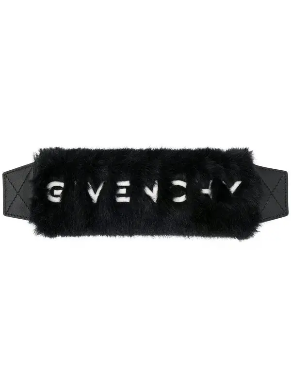 Givenchy Faux-fur Logo Charm - Black