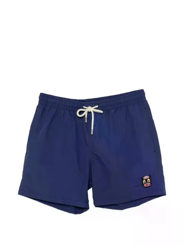 ARRELS BARCELONA Embroidered Drawstring Swim Shorts - Blue