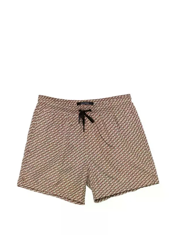 Tagliatore Geometric-print Drawstring Swim Shorts