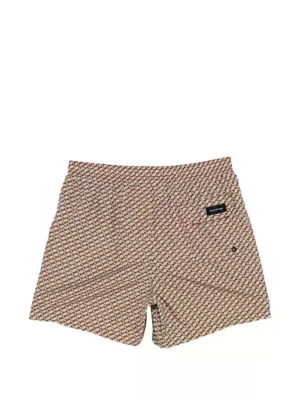 Tagliatore Geometric-print Drawstring Swim Shorts