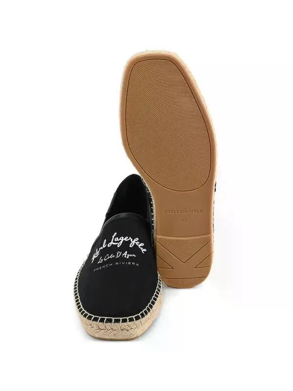 Karl Lagerfeld Logo-embroidered Braided Sole Espadrilles