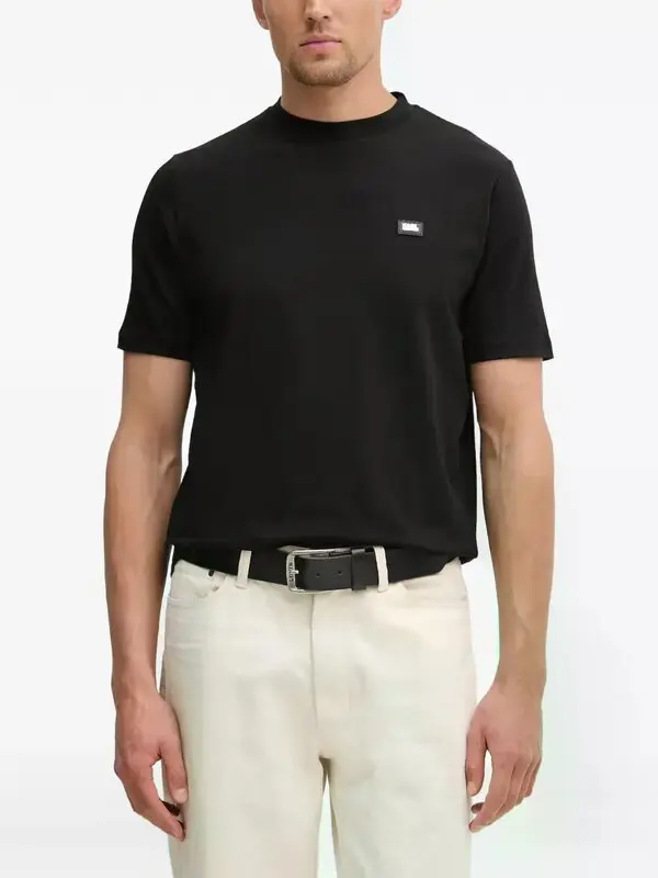 Karl Lagerfeld Logo-plaque T-shirt - Black