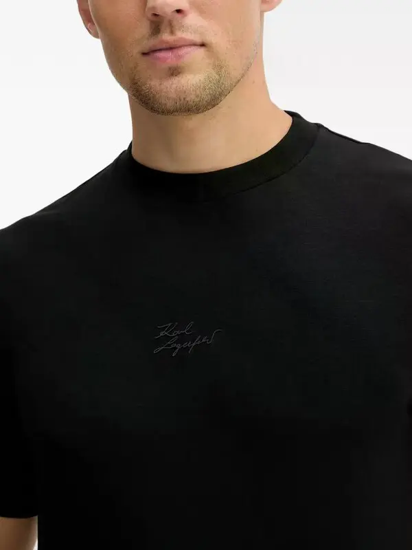 Karl Lagerfeld Logo-embroidered T-shirt