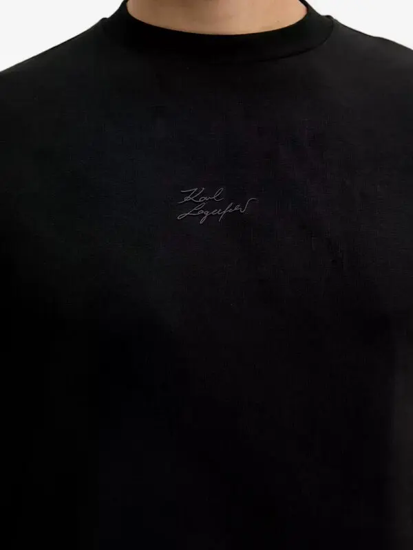 Karl Lagerfeld Logo-embroidered T-shirt