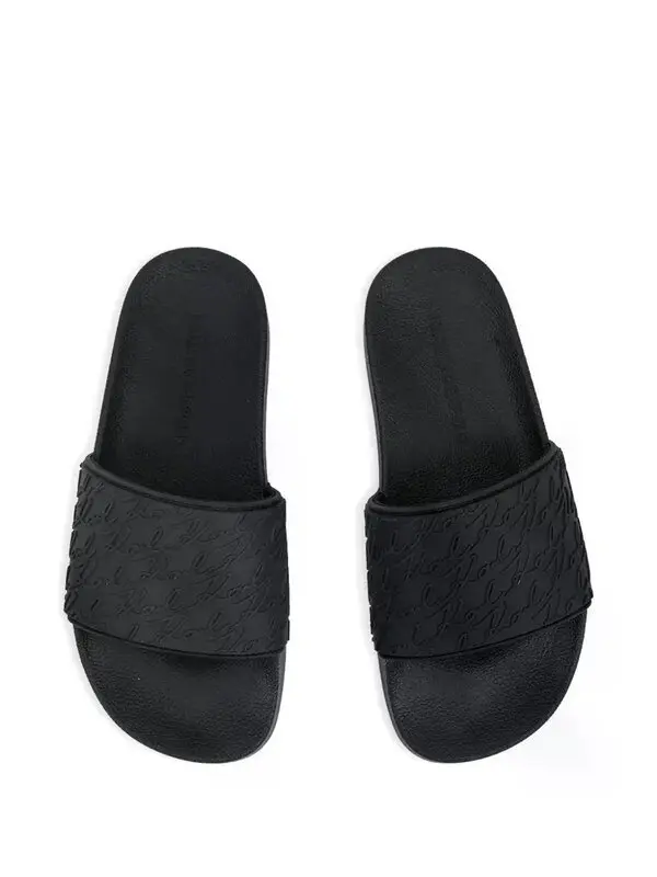 Karl Lagerfeld Logo Embossed Slides
