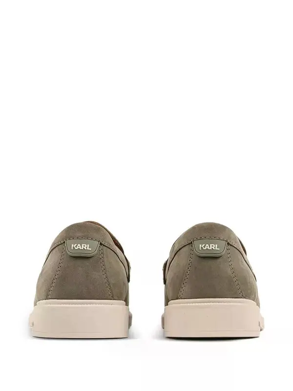 Karl Lagerfeld Kori Monogram Embossed Leather Loafers