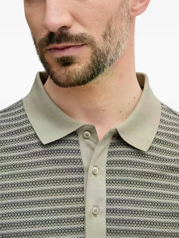 Karl Lagerfeld Horizontal-stripe Polo Shirt - Green