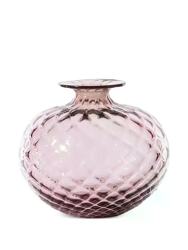 VENINI Monofiori Balloton Honeycomb-texture Glass Vase - Pink
