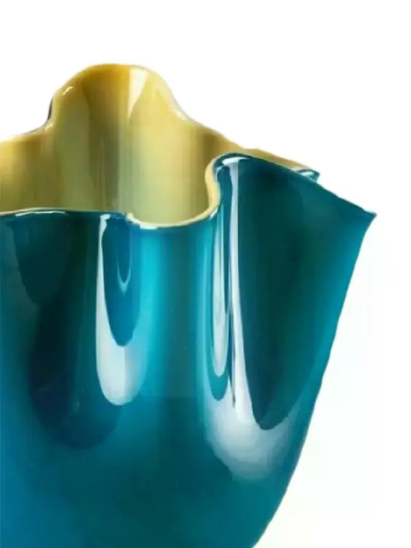 VENINI Fazzoletto Ruffled Glass Vase