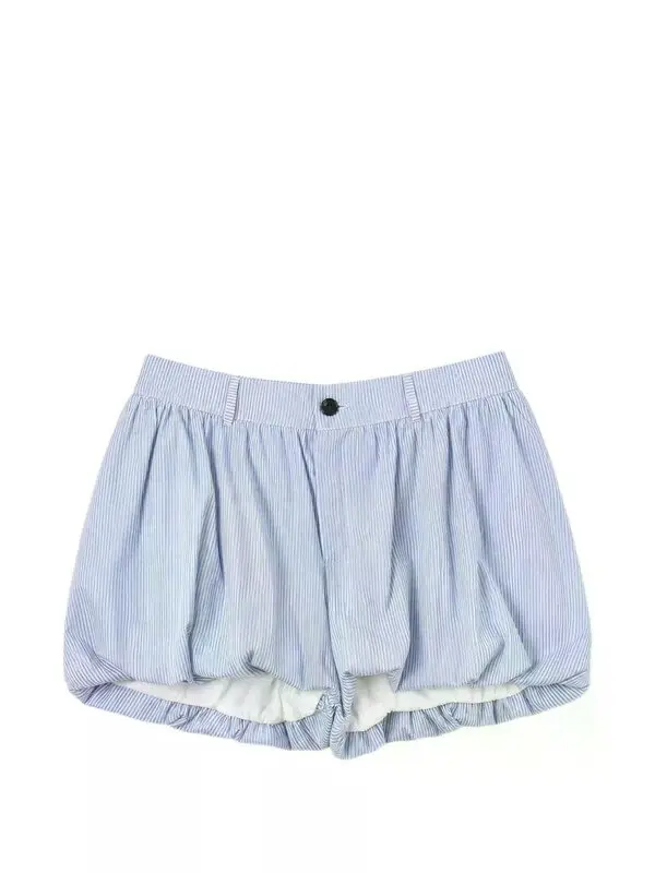 EMERGENCY ROOM Pinstripe Pattern Balloon Shorts