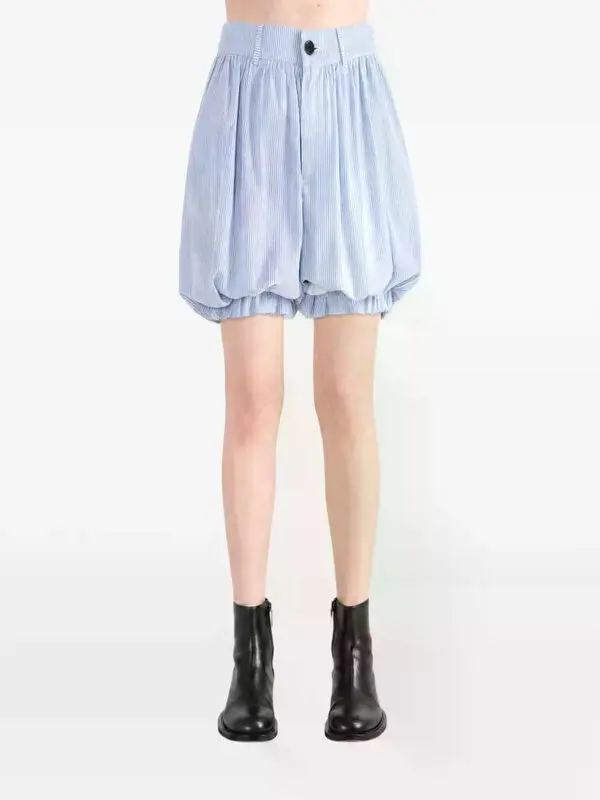 EMERGENCY ROOM Pinstripe Pattern Balloon Shorts