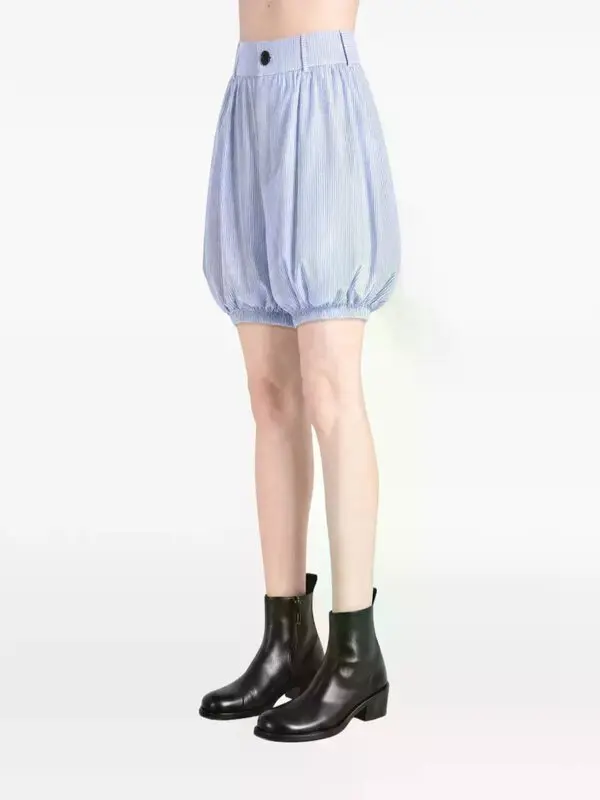 EMERGENCY ROOM Pinstripe Pattern Balloon Shorts