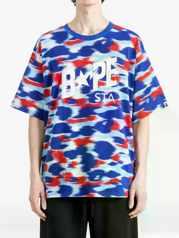A BATHING APE Camouflage-print T-shirt