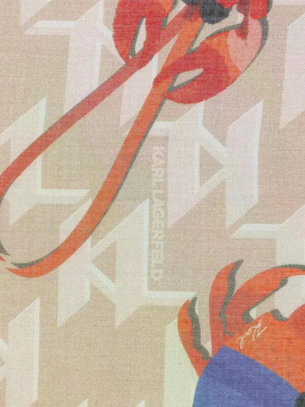 Karl Lagerfeld Monogram-print Marine-motif Scarf