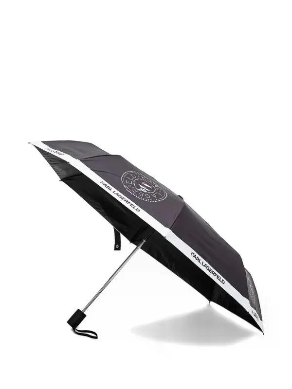 Karl Lagerfeld Logo-print Umbrella - Black