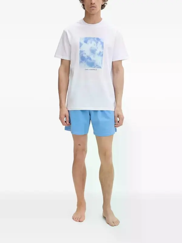 Karl Lagerfeld Logo-print Two-piece Pajamas - Blue