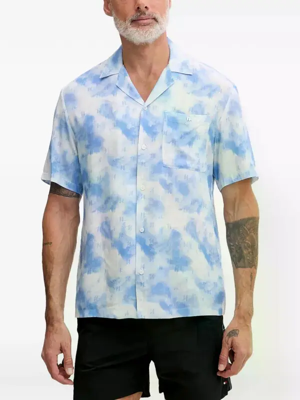 Karl Lagerfeld Monogram-print Camp-collar Shirt