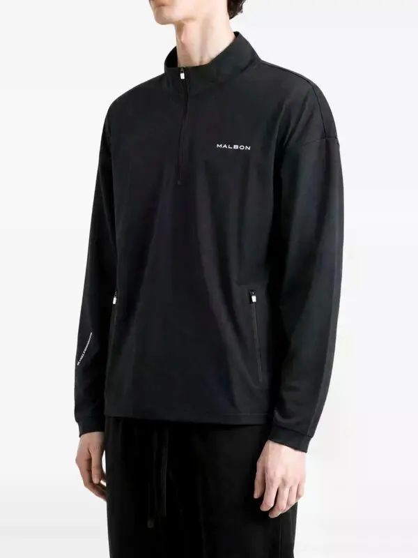 MALBON Quarter-zip Logo-print Sweater