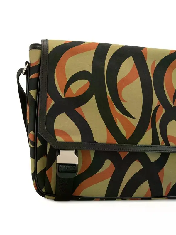 PORTS V Abstract Print Messenger Bag
