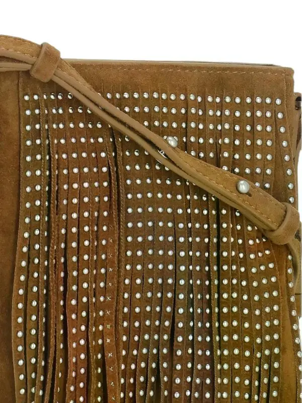 Ash Stud-embellished Fringed Shoulder Bag