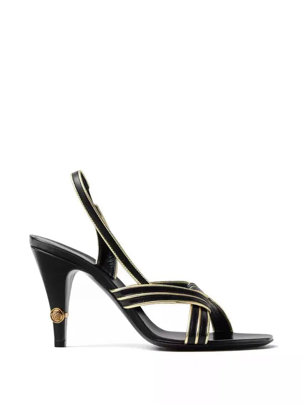Versace Nappa Leather Sandals 90mm Heel