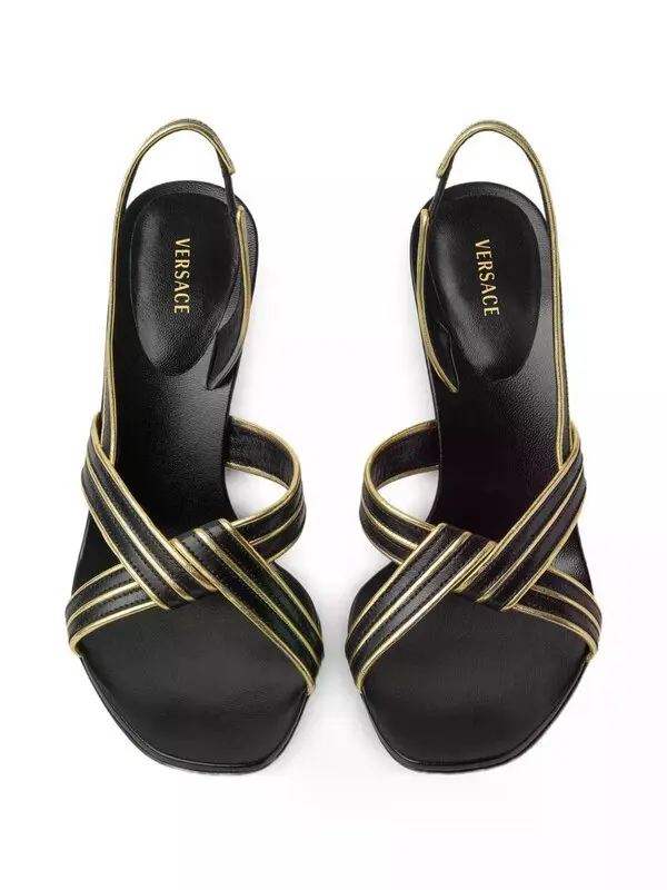 Versace Nappa Leather Sandals 90mm Heel