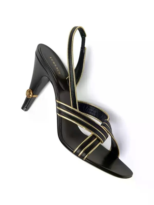 Versace Nappa Leather Sandals 90mm Heel