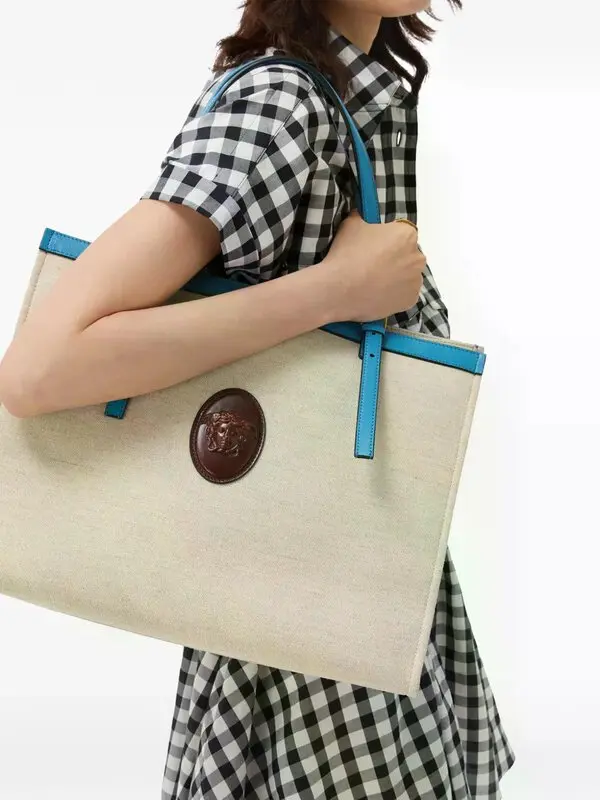 Versace Rivière Large Canvas Tote
