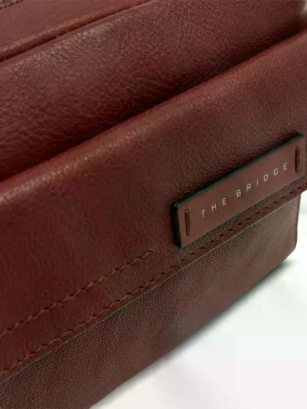 THE BRIDGE Pebbled Leather Messenger Bag