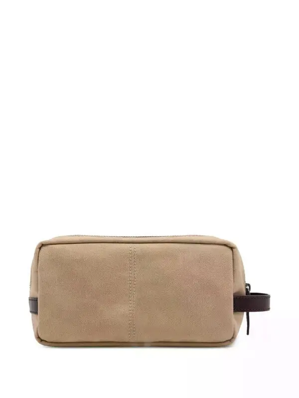 THE BRIDGE Leather-panelled Canvas Wash Bag