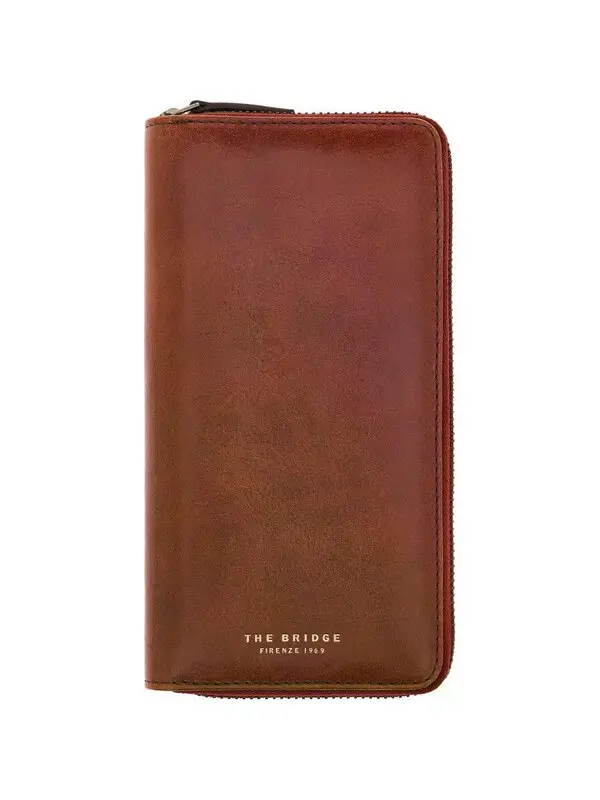 THE BRIDGE Zip-around Leather Wallet