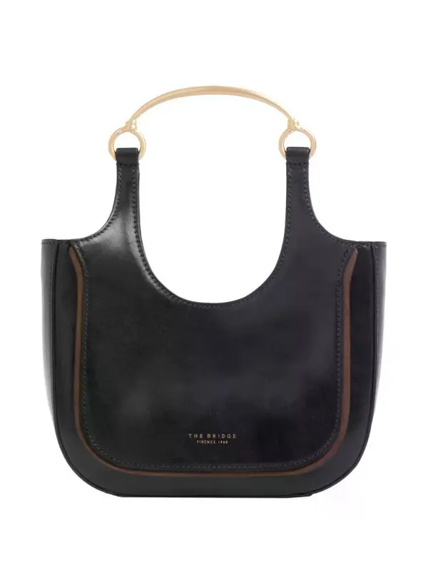 THE BRIDGE Luce Leather Tote Bag - Black