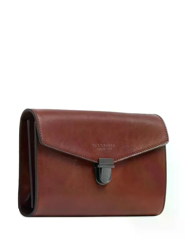 THE BRIDGE Leather Foldover Clutch Bag