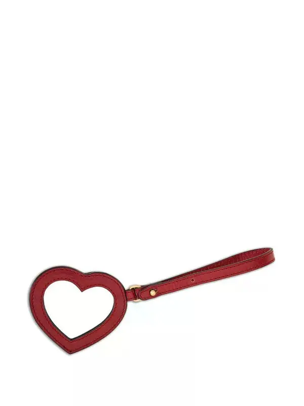 THE BRIDGE Heart-shaped Leather Keyring - Red