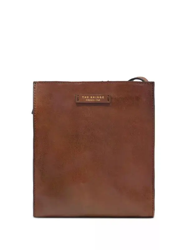 THE BRIDGE Logo-plaque Leather Shoulder Bag