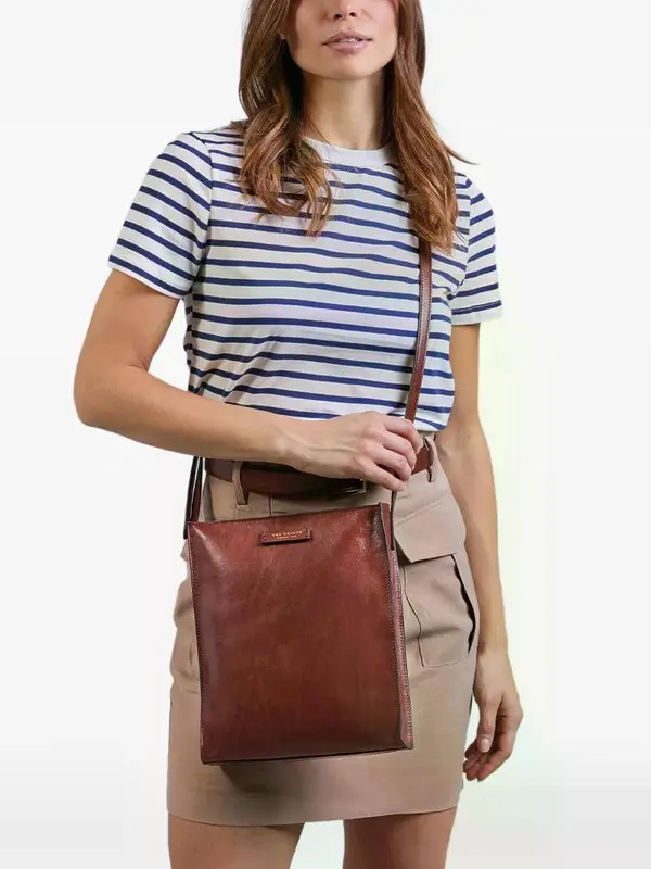 THE BRIDGE Logo-plaque Leather Shoulder Bag