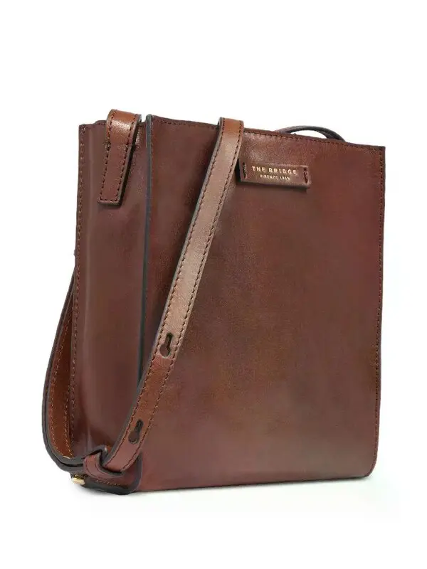 THE BRIDGE Logo-plaque Leather Shoulder Bag