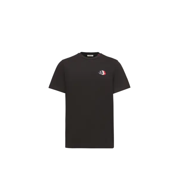 Moncler Logo Cotton T-shirt - Black