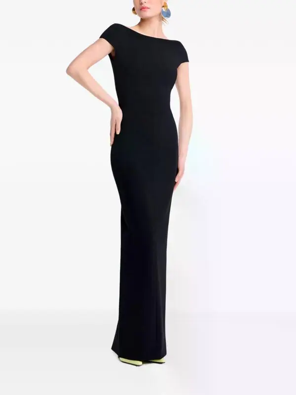 Solace London Off-the-shoulder Maxi Dress - Onyx