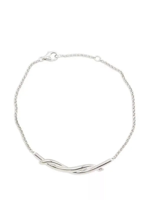 Cartier 18k White Gold Entrelacés Motif Chain Bracelet - Silver