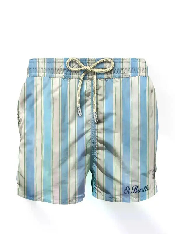 MC2 SAINT BARTH Syros Striped Drawstring Swim Shorts
